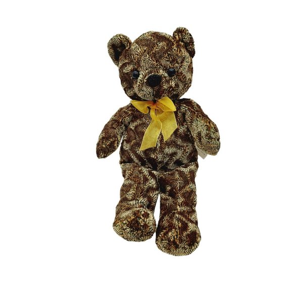 Kellytoy | Toys | Kellytoy Plush Brown Patterned Texture Teddy Bear 4 ...